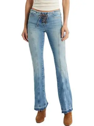 Free People Dust In Glory Flare Jeans - Indigo
