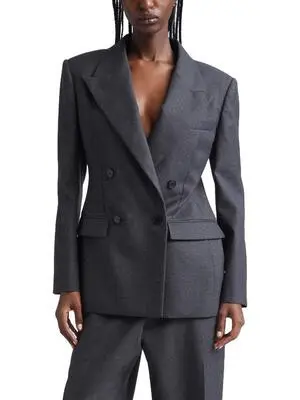 Givenchy Double-breasted Wool Jacket - Grey Mix