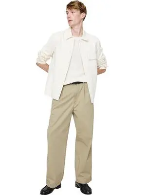 Banana Republic Loose Lightweight Cotton Pleated Chino - Morning Sage Green