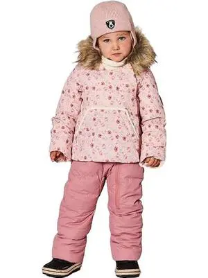 DEUX PAR DEUX Baby Snug Winter Suit - Pink Mini Flowers