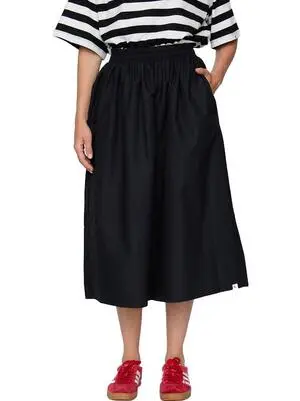 TURTLEDOVE LONDON Organic Cotton Midi Skirt - Black