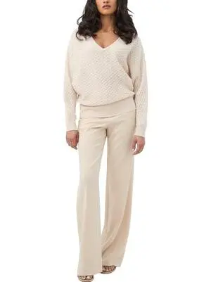 Trina Turk Lima V-Neck Pullover Sweater Poplar