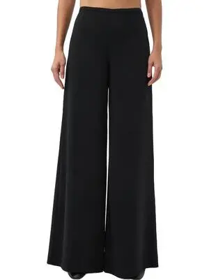 Trina Turk Wide-leg Georgette Trousers - Black