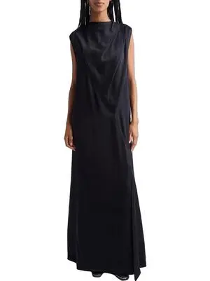 JIL SANDER Asymmetric Draped Sleeveless Dress