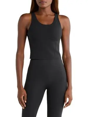 Spanx Contour Crop Tank Top - Very Black