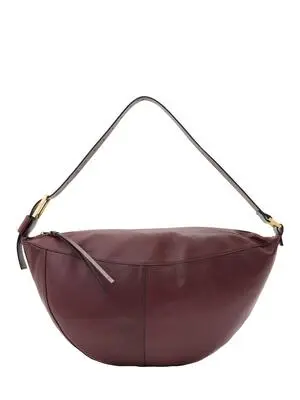 ALLSAINTS Luna Leather Shoulder Bag - Dark Red