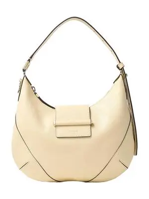 JIMMY CHOO Biker Leather Hobo Bag Buttermilk/shiny Gold