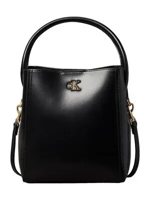Calvin Klein Monogram Hardware Bucket Bag - Black