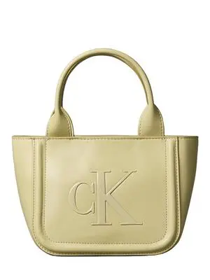 Calvin Klein Embossed Monogram Small Tote Bag - Mint Tea