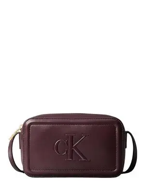 Calvin Klein Embossed Monogram Camera Bag - Fudge