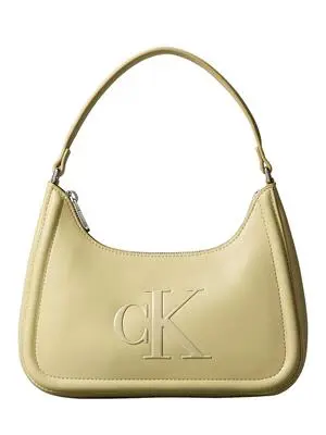 Calvin Klein Embossed Monogram Shoulder Bag Mint Tea