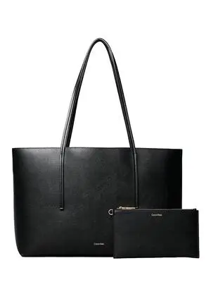 Calvin Klein Foil Logo Tote Black/toasted Coconut