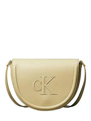 Calvin Klein Embossed Monogram Saddle Bag Mint Tea