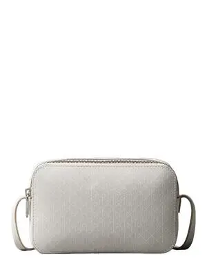 Calvin Klein Allover Emblem Logo Camera Bag - Lily White