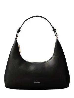 Calvin Klein Foil Logo Shoulder Bag Black/toasted Coconut