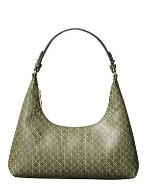 Calvin Klein Allover Emblem Logo Shoulder Bag Olivine Aop