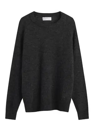 Universal Works Alpaca Lyon Crew Neck Jumper - Charcoal