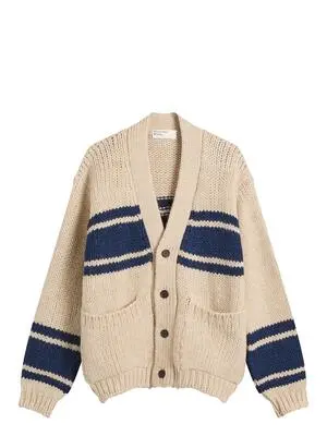 Universal Works Langdale Chunky Knit Cardigan - Sand