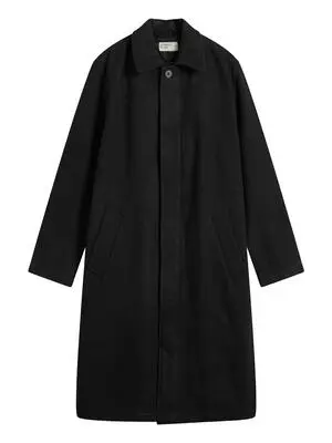 Universal Works Mowbray Wool Mac Coat - Black