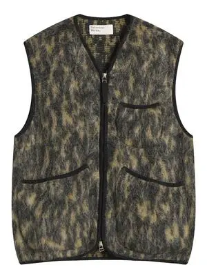 Universal Works Dolce Fleece Zip Gilet - Charcoal