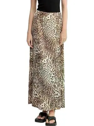 GESTUZ Gzleelo Leopard-print Midi Skirt - Neutrals