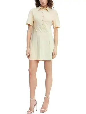 Patrizia Pepe Button-fastening Mini Dress - Neutrals