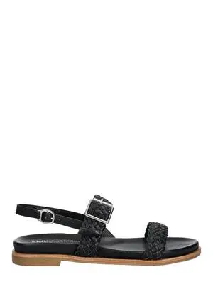 EMU AUSTRALIA Braided-leather Buckle Sandals - Black