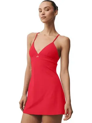 Alo Yoga Airbrush Splendor Dress Bright Red