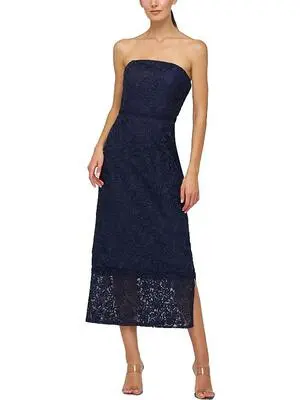 KAY UNGER Gia Tea Length Dress - Blue