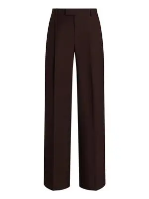 Dolce & Gabbana Classic Fit Silk And Gabardine Trousers - Brown