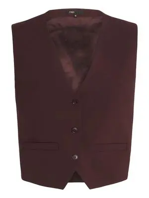 Maje Wool-blend Waistcoat - Red