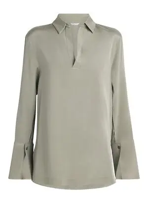 Max Mara Stretch-silk Shirt - Green