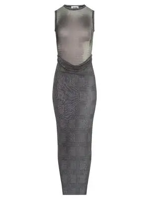JEAN PAUL GAULTIER Printed Mesh Long Dress - Grey