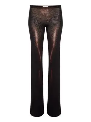 Jean Paul Gaultier Printed Mesh Trousers - Black
