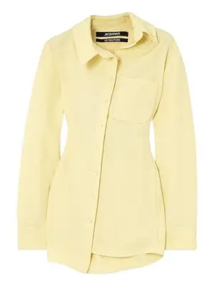 Jacquemus Pablo Asymmetric Cotton-poplin Shirt - Pastel Yellow