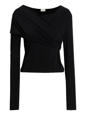 Magda Butrym Draped Stretch-jersey Top - Black