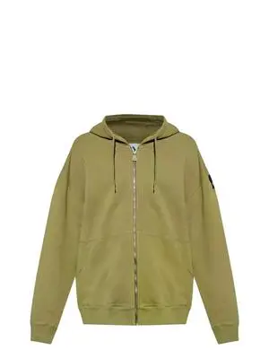 Adidas Zip-up Hoodie With Logo Patch - Green