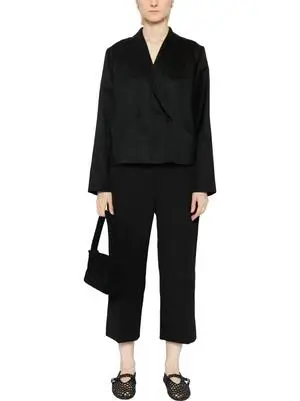 Eileen Fisher Silk Shawl-collar Blazer - Black