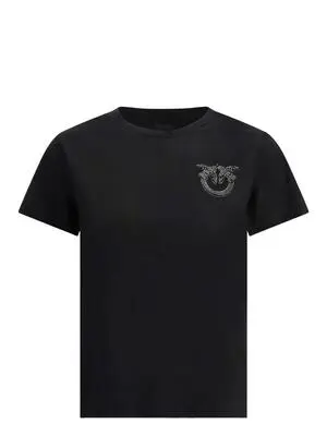Pinko Crystal-embellished Logo T-shirt - Black