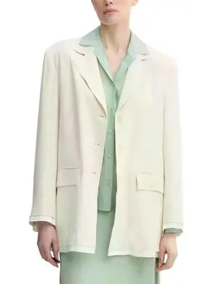ISABELLE BLANCHE Notched Layered Blazer - Neutrals
