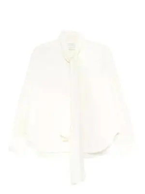 FORTE_FORTE Pussy Bow-collar Blouse - Neutrals