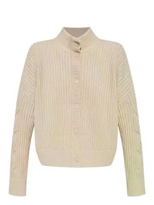 Max Mara Cable-knit Ribbed Cardigan - Neutrals