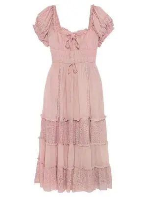 Free People Falling-sun Dress - Pink