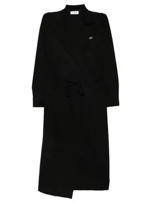 Lacoste Logo-patch Wrap Dress - Black