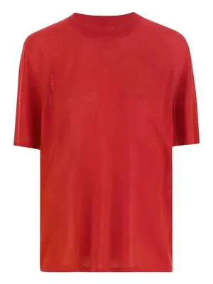 ARMARIUM Short-sleeve Merino Wool Sweater - Red