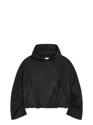 Dries Van Noten Draped Balloon-sleeve Hoodie - Black
