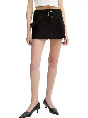 IRO PARIS Belted Panelled Shorts - Black