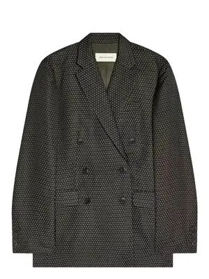 Dries Van Noten Jacquard Double-breasted Blazer - Black