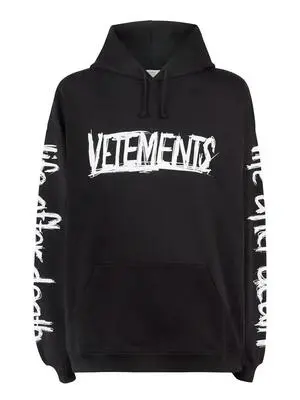 Vetements World Tour Graphic Hoodie - Black