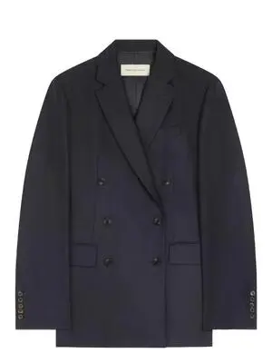 Dries Van Noten Double-breasted Wool Blazer - Blue